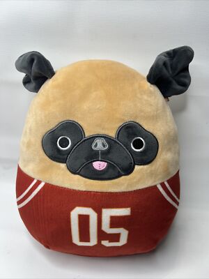 Squishmallow 8" Prince the Football Pug 05 Jershey Pug Dog | eBay