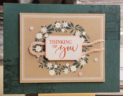 Stampin Up HELLO FRIEND DSP * THINKING OF YOU * CARD KIT-Makes 4-WHITE ...