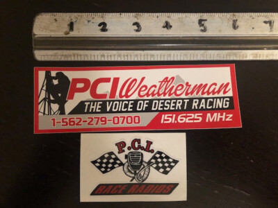 PCI Race Radios WEATHERMAN Custom Factory Logo OEM Sticker 2PCS 151 ...