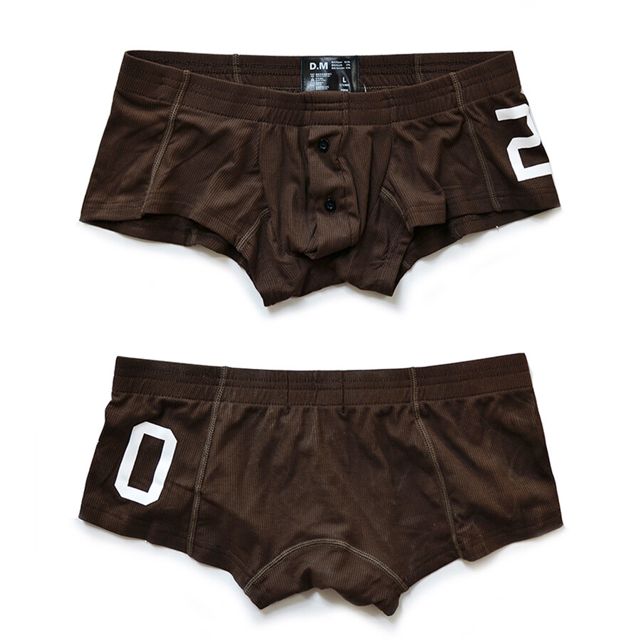 Men's Sexy Underwear Underpants Soft Boxers Shorts Briefs Trunks Button ...