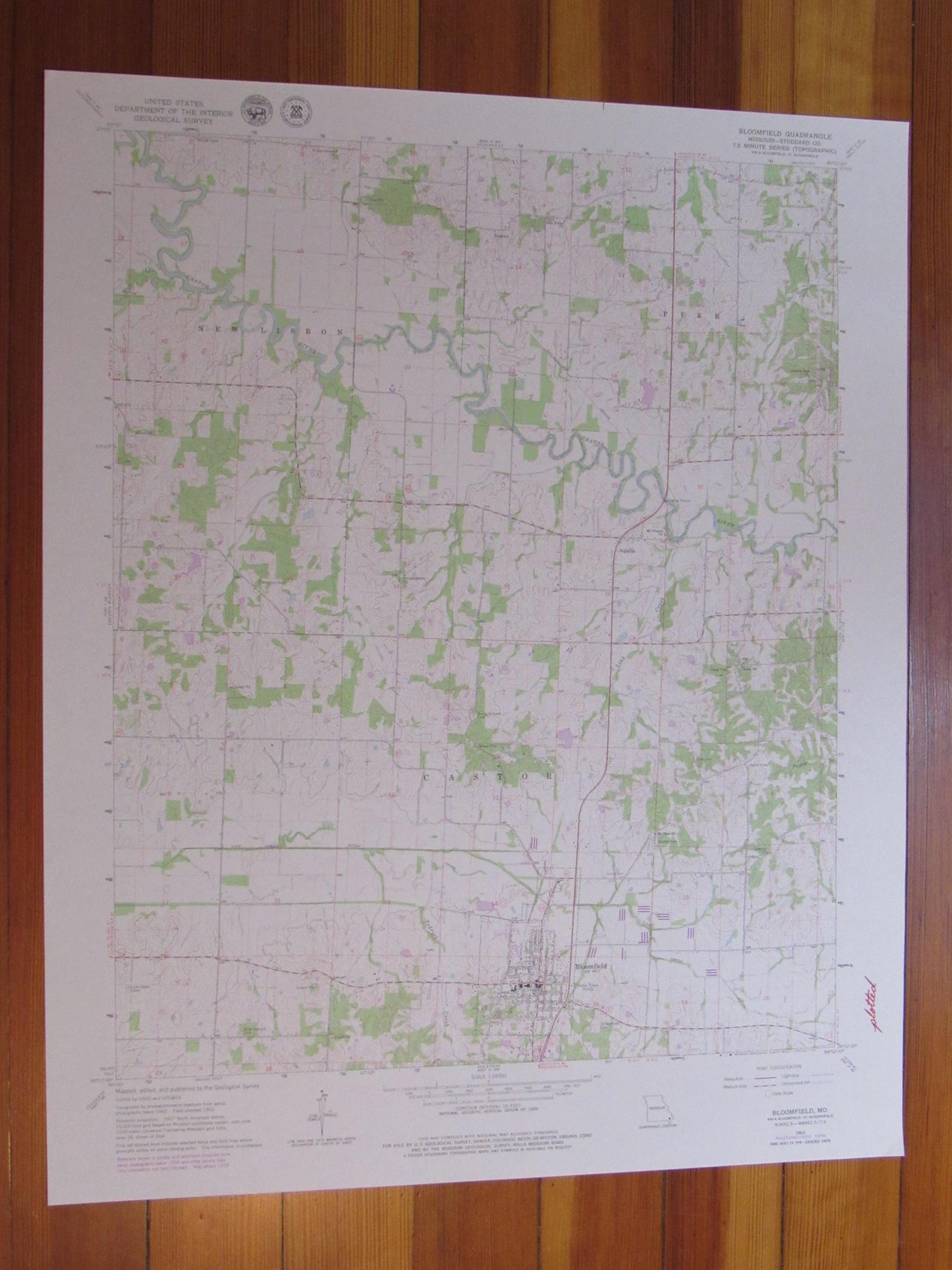 Bloomfield Missouri 1979 Original Vintage USGS Topo Map | eBay