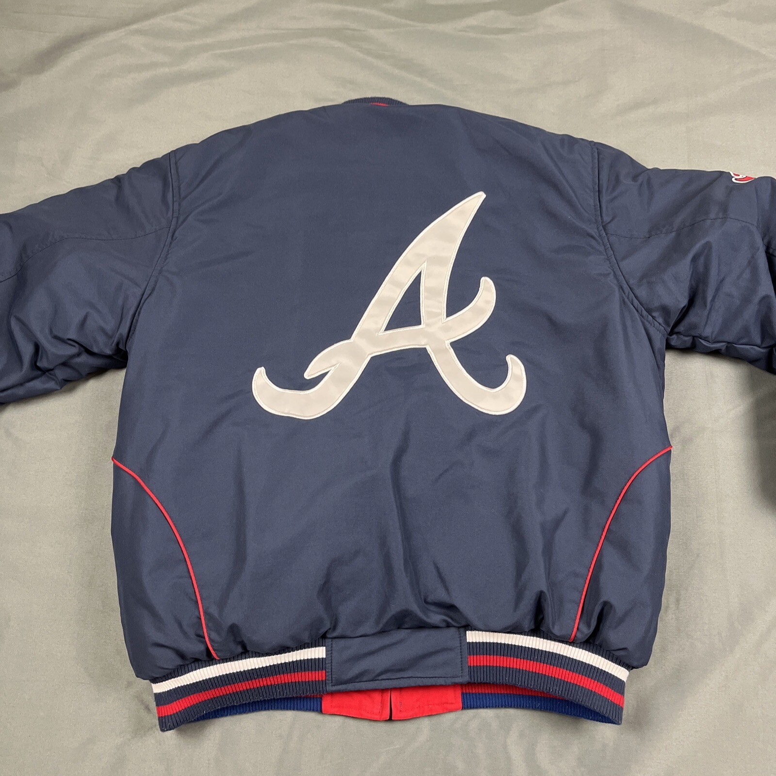 Vintage Atlanta Braces Reversible Varsity Jacket Larg… - Gem