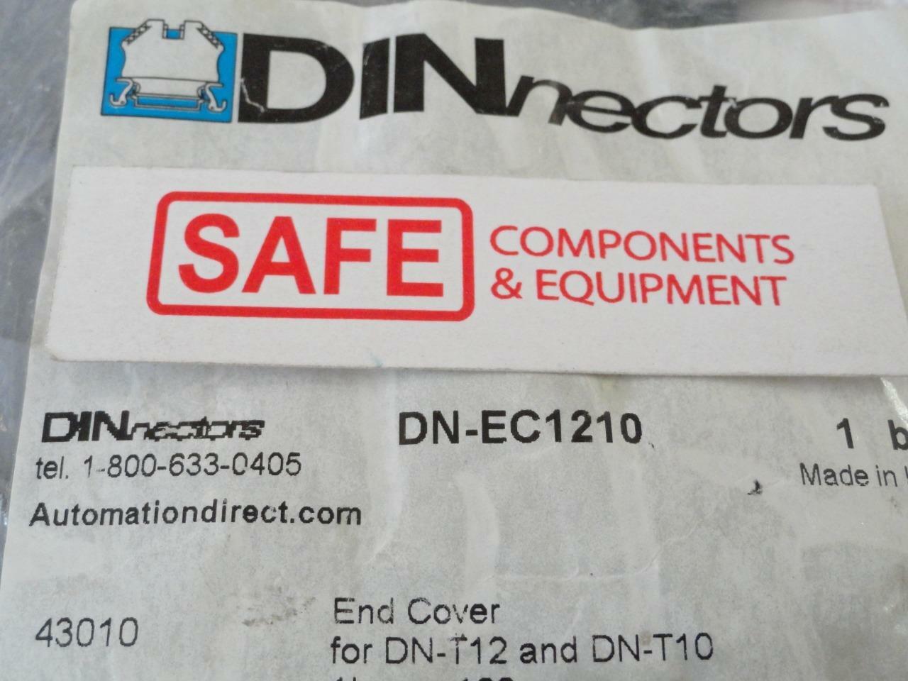 Dinnectors DN-EC1210 End Cover QTY-4 for DN-T12 & DN-T10 DIN Rail Hdwr ...