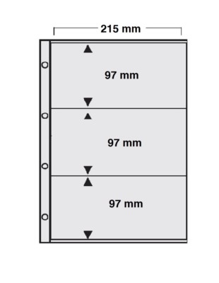 100 Banknote sleeves A4 Collection Sleeves 120my 3 Bags 3 13/16x8 15 ...
