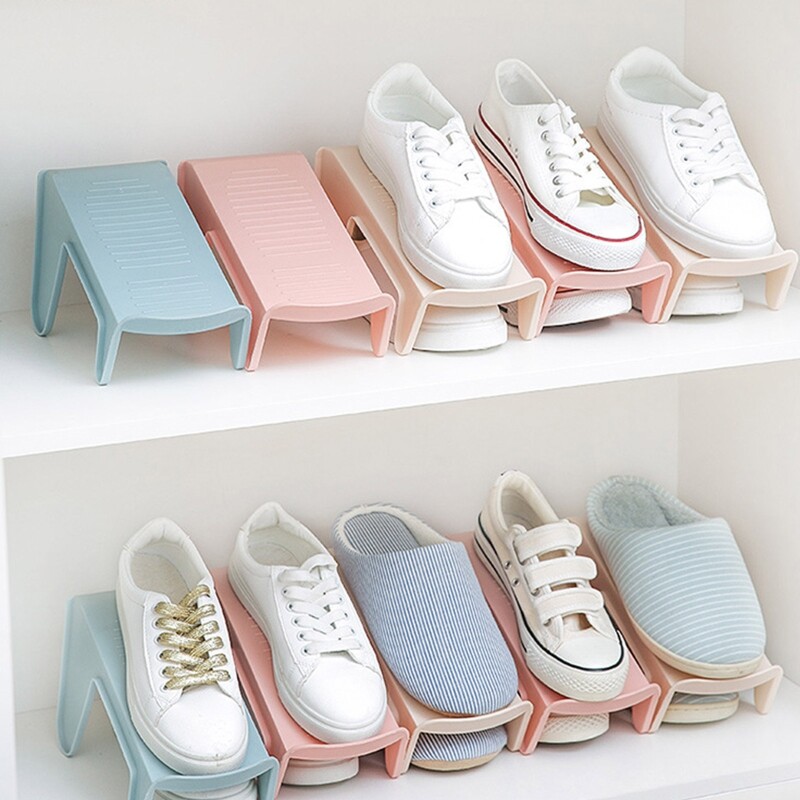 Double Layer Shoe Rack Non-Slip Shoes Storage Shelf Simple Practical | eBay