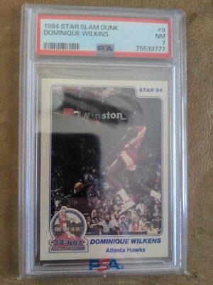1984 Star Slam Dunk Dominique Wilkins PSA 7 NM Atlanta Hawks | eBay