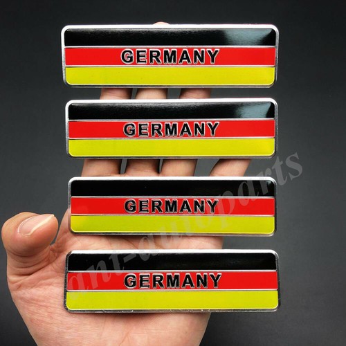 4x Metal Germany German Flag Car Emblem Badge Motorcycle Decals Sticker ...