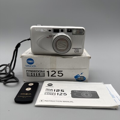 Minolta Freedom Zoom 125 DATE 35mm Point & Shoot Film Camera RARE ...