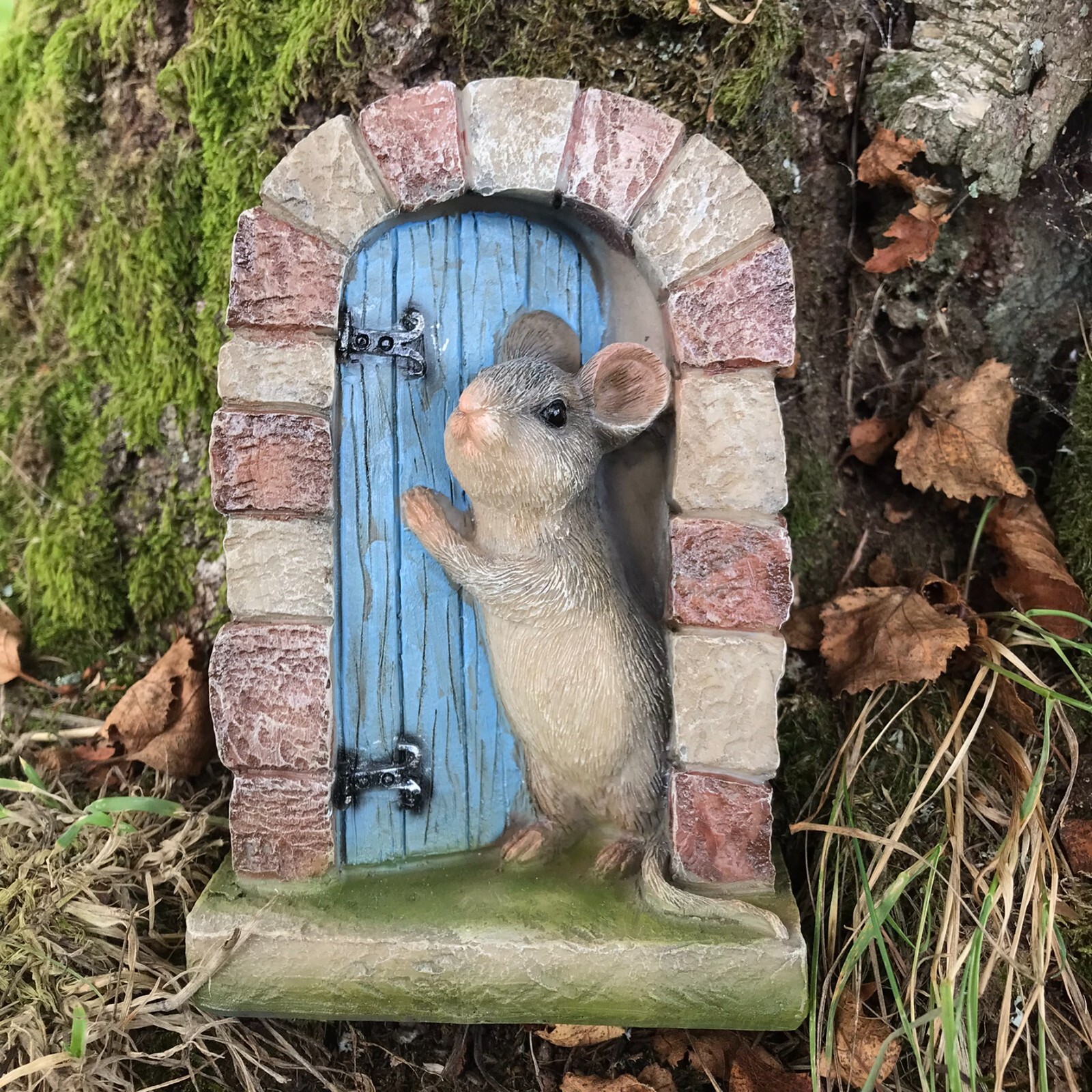 Mouse in doorway fairy door magical garden ornament decoration mice ...