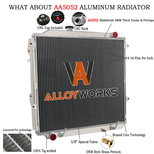 3 Row Radiator Fits 1996-2003 Landcruiser Prado RZJ95 VZJ95R Petrol 3 ...