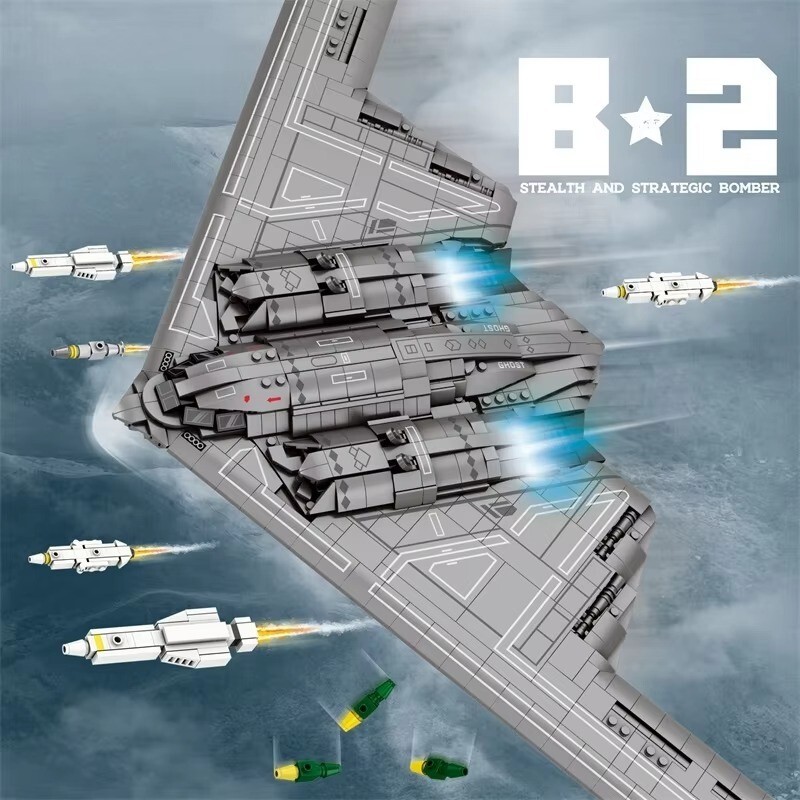 B2 Stealth Bomber Building Blocks – USA Military Fighter Jet Toy Bricks ...
