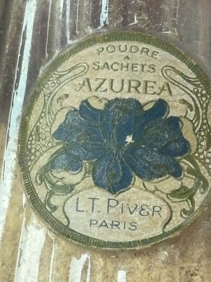 Vintage Azurea L.T. Piver Paris Poudre A Sachets Powder In Glass Bottle ...