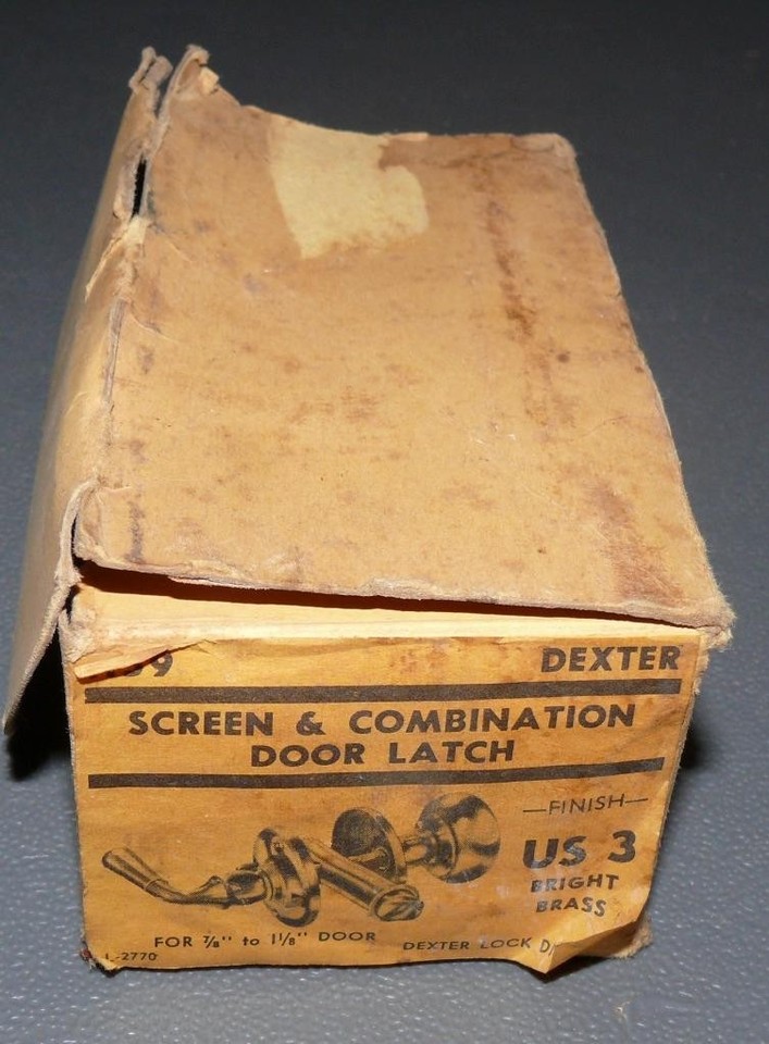 Vintage NOS Dexter lock co screen & combination door latch set 1159 w ...