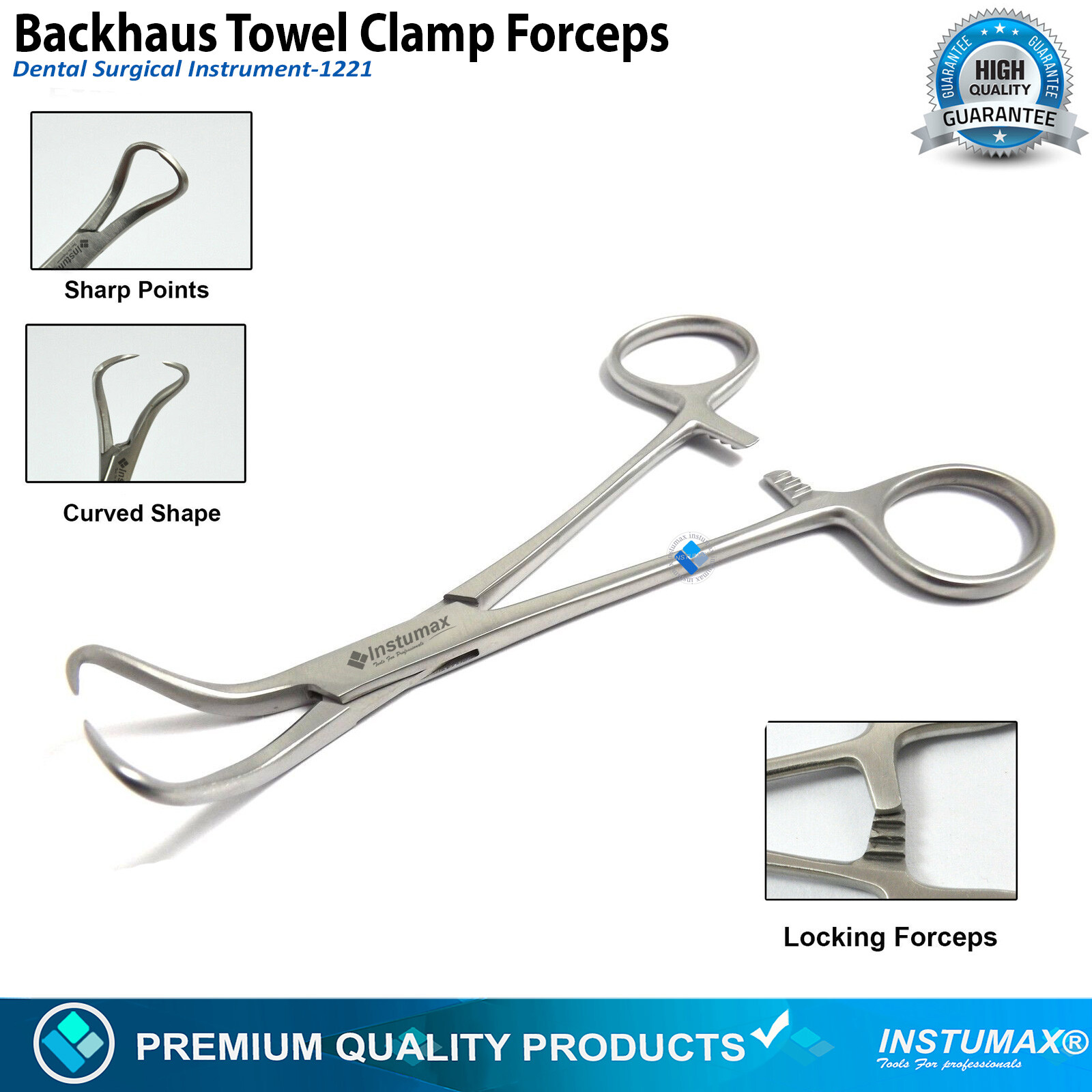 BACKHAUS TOWEL CLAMPS FORCEPS 5.5" PREMIUM GRADE SURGICAL VETERINARY ...