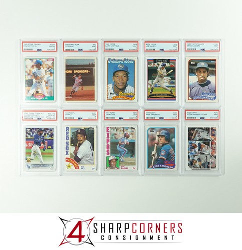 PSA GRADED BASEBALL LOT OF 50 DIFFERENT W/STARS | eBay