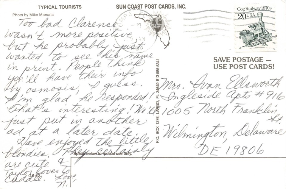 Postcard FL Florida The Sunshine State Tropical Tourist Vacations ...