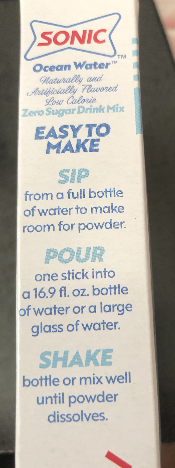 6 Boxes SONIC Ocean Water Sugar Free Drink Mix Singles To Go (36 ...