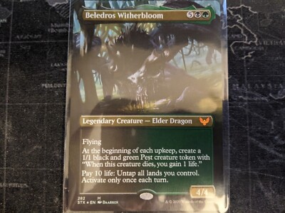 MTG Magic: The Gathering FOIL Beledros Witherbloom Borderless STX ...