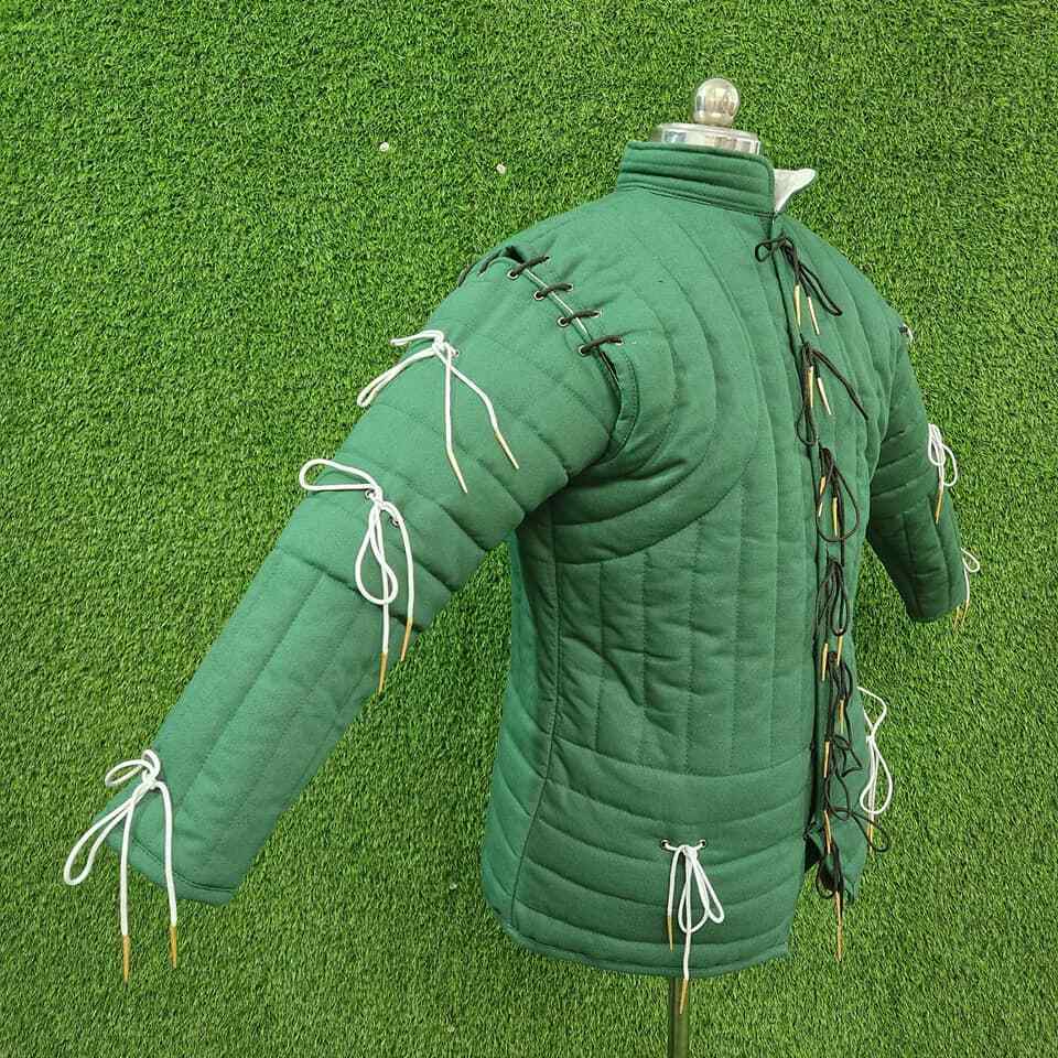 Halloween Medieval Arming Doublet Gambeson Quilted Armor Aketon Costume ...