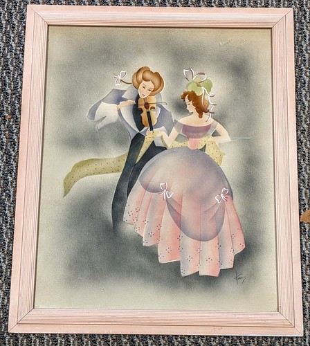 Benjamin Jorj Harris Vintage Painting 2 units Art Deco Airbrushed ...