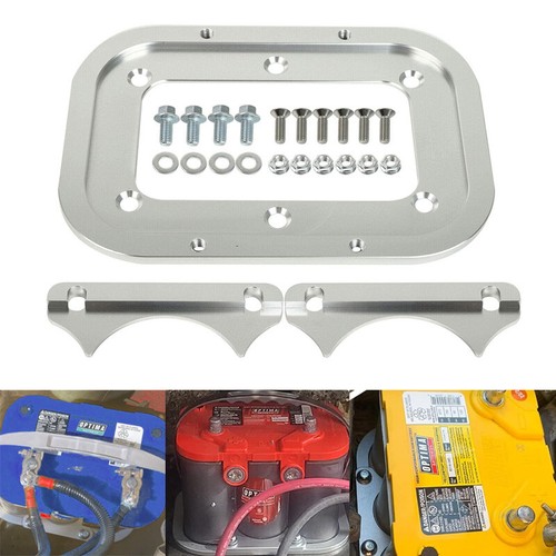 Aluminum Battery Tray Hold Down Mount Trunk Relocation Box For Optima ...