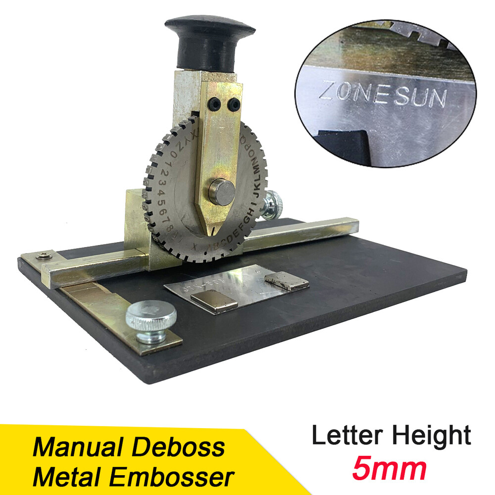 Dog Tag Stamping Press Manual Deboss Embossing Machine Dog Tag Metal