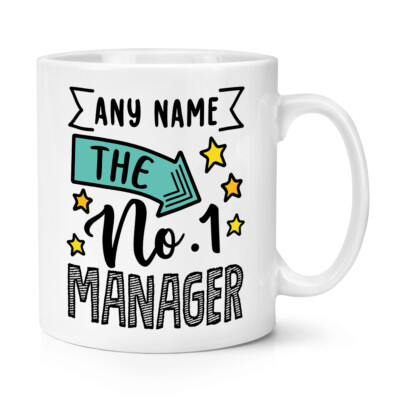 Personalised No.1 Manager 10oz Mug Cup Worlds Best Awesome Thank You ...
