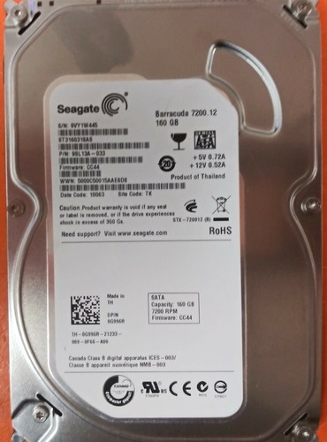 ⭐️⭐️⭐️⭐️⭐️ HDD Hard Drive SATA Desktop 3.5" Seagate ST3160318AS 160GB ...
