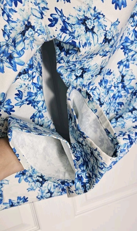 Garnet Hill Jeans Blue Floral Womens Size 6P Mid Rise Slim Leg | eBay
