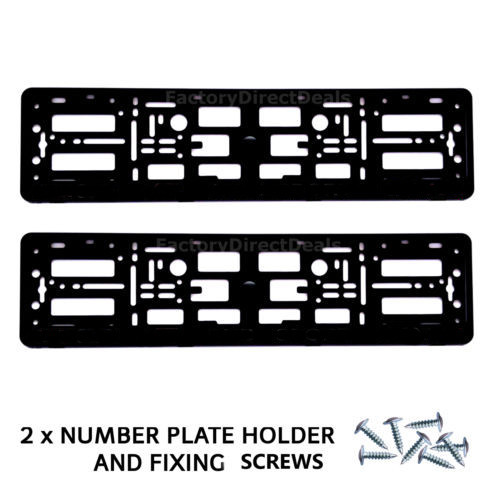 2x Number Plate Surrounds Holder Frame FOR TUNING AUTOHAUS AUDI VW ...