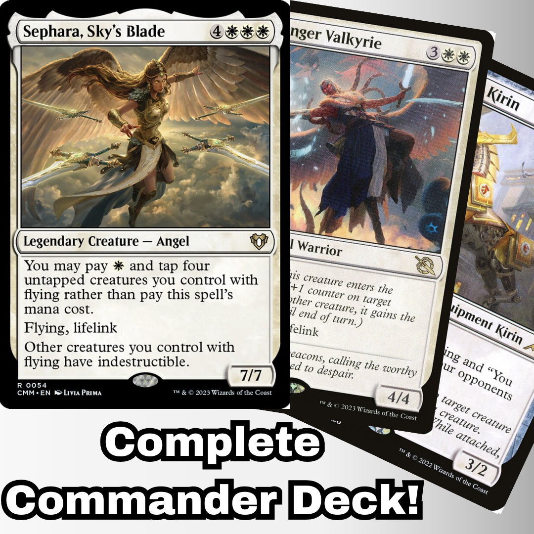 MTG Commander EDH Deck Sephara, Sky's Blade 100 Cards Custom Deck Flyers Angel | eBay