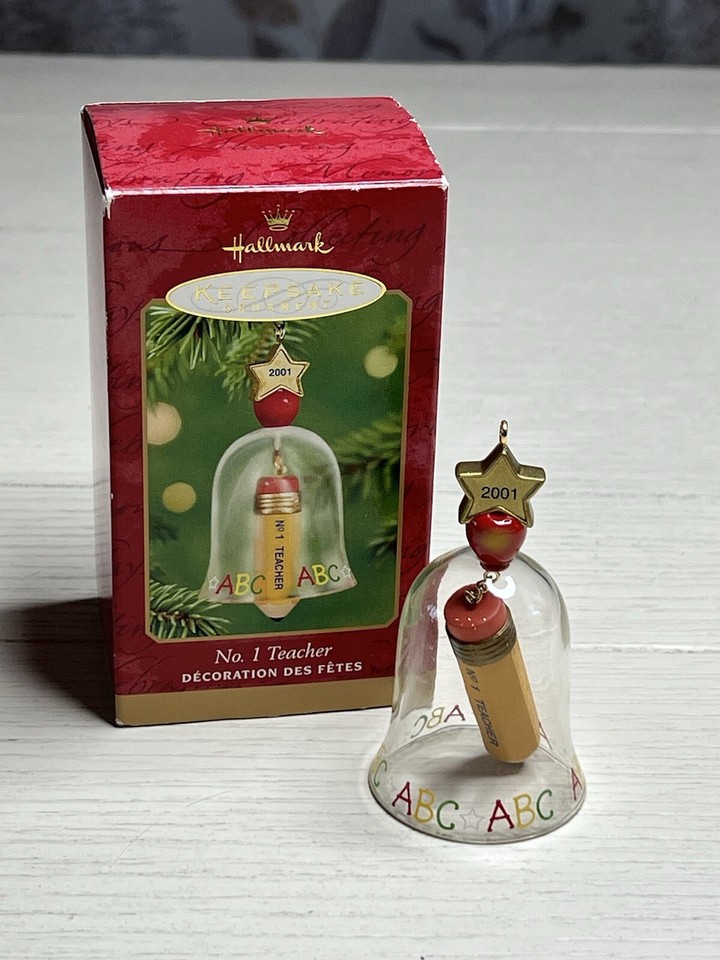 Vintage 2001 Hallmark Keepsake Ornament “ No. 1 Teacher “ 3” | eBay