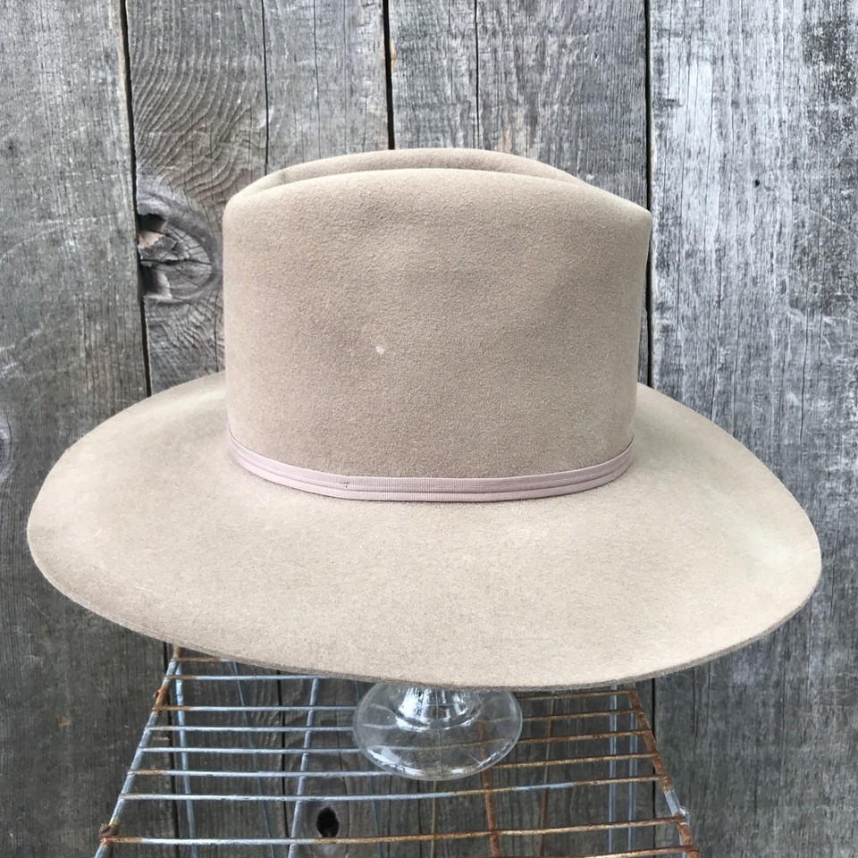 VTG Eddy Bros E Bar B Ranch Big Dipper Wool Tall Cowboy Hat 7 1/4 | eBay