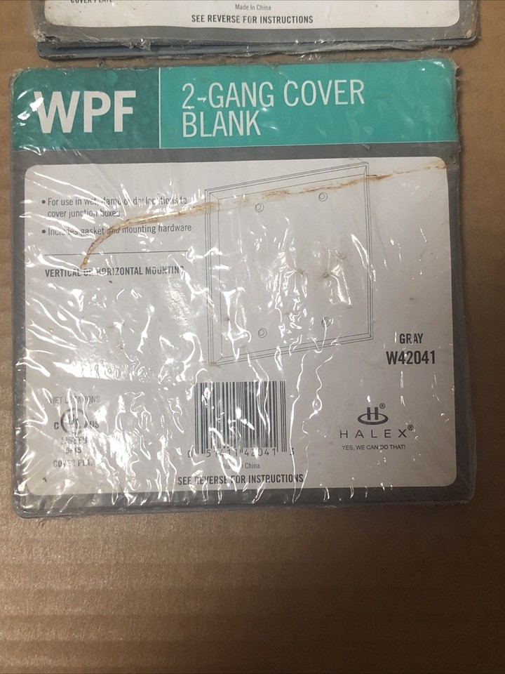 WPF 4 Square 2 Gang Blank Cover Plate Wet Location | eBay