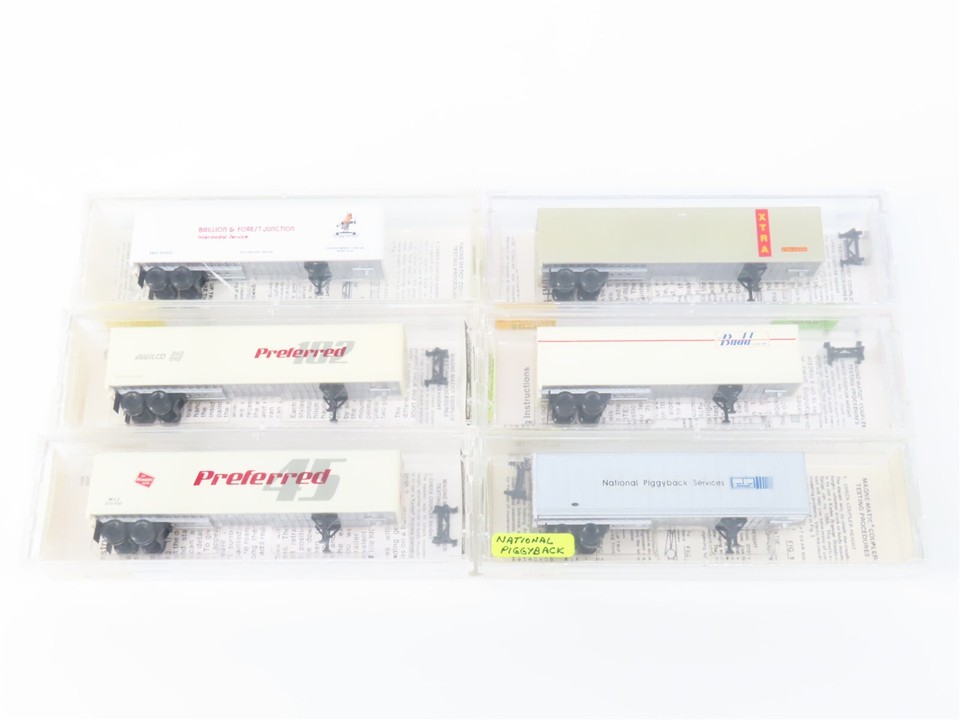 LOT of 18 N Scale Kadee Micro-Trains KCS/SP/SL-SF/XTRA/& More Trailers ...