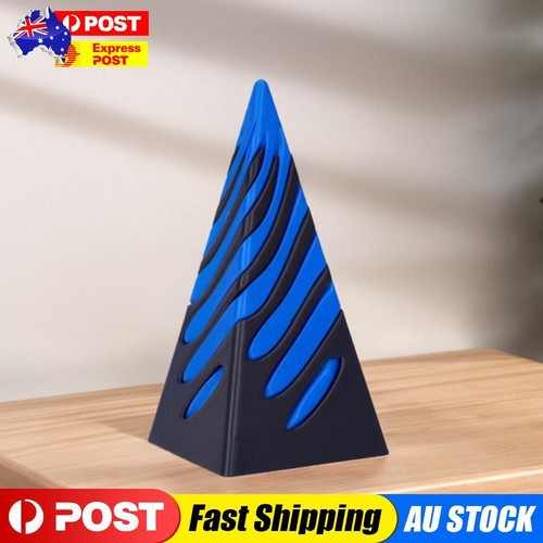 3D Printed Spiral Toy Pass Through Pyramid Fidget Toy Desk Toy (Black ...