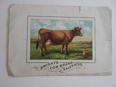 1880s Dwight's COW Brand BAKING SODA Saleratus Victorian Advertising ...