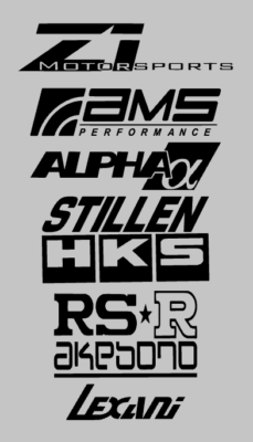 Automotive Sponsor JDM 8 Decals Stickers Car Racing Drift Turbo | eBay