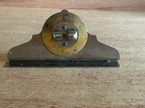 Universal Angle Level Machinist Tool Active Bubble USA Vintage 6" x 3 ...