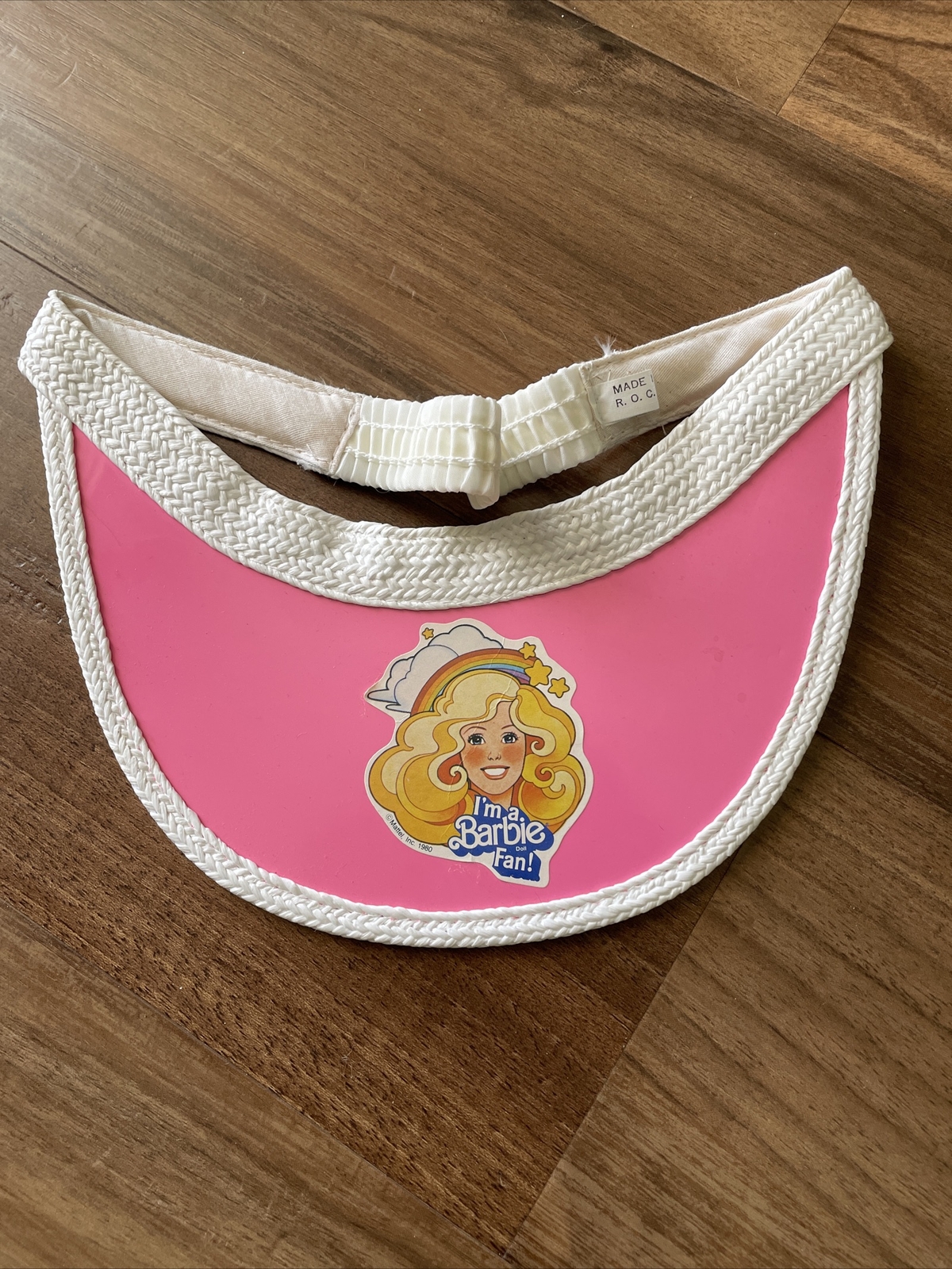 VTG 1981 I'm a Barbie Fan Club Doll Pink VISOR HAT sun cap w/Graphic ...