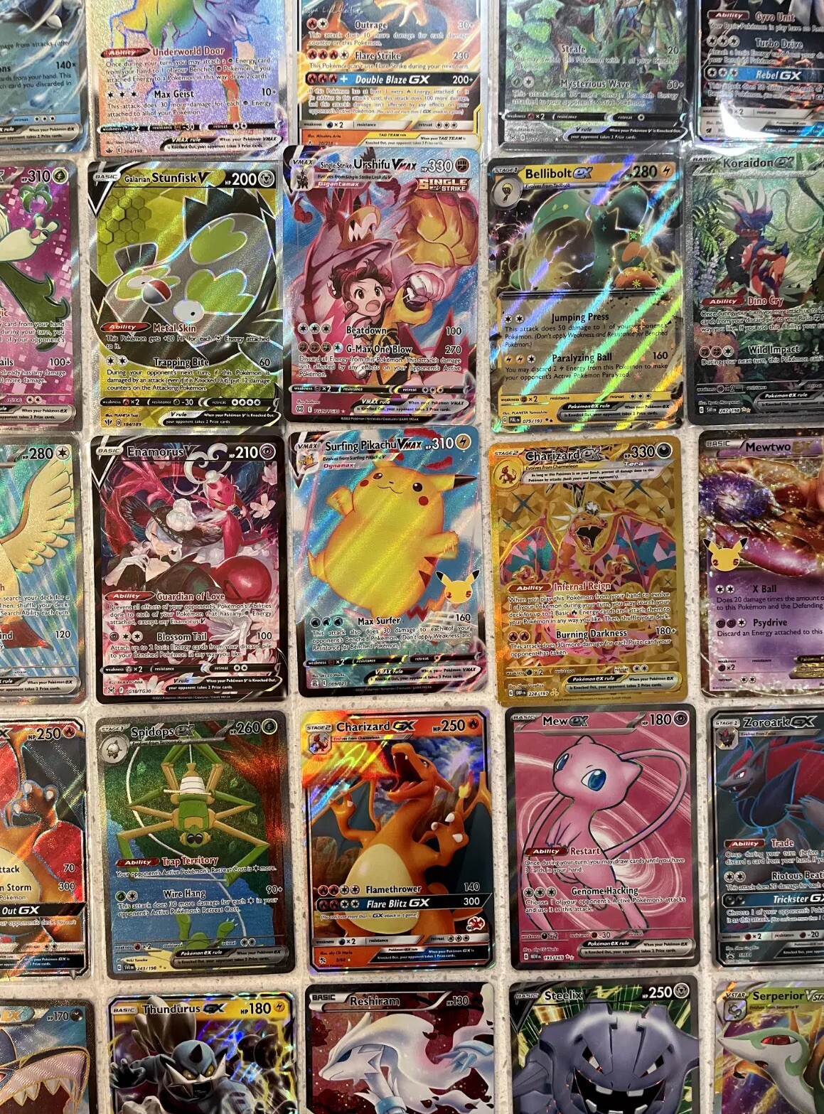 Pokemon Card Lot 10 Official TCG Cards Ultra Rare Included EX GX V VMAX ...