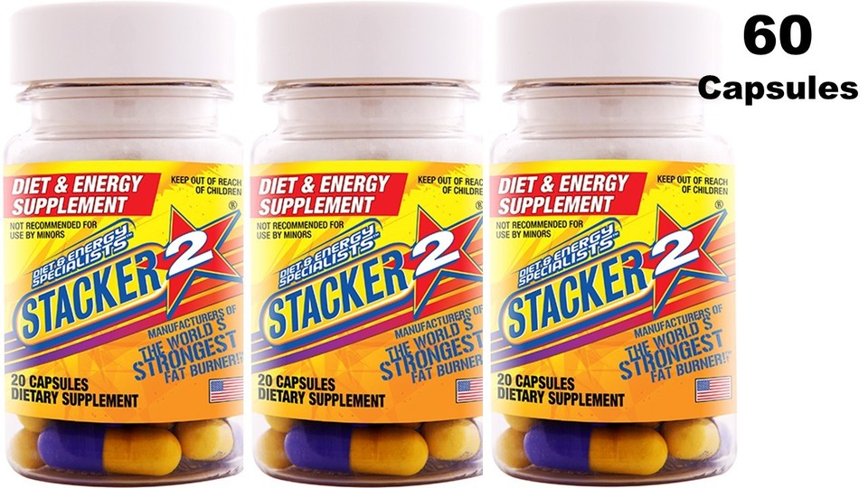 Stacker Two Dietary supplement Fat Burner Weight Loss Capsules (Pick ...