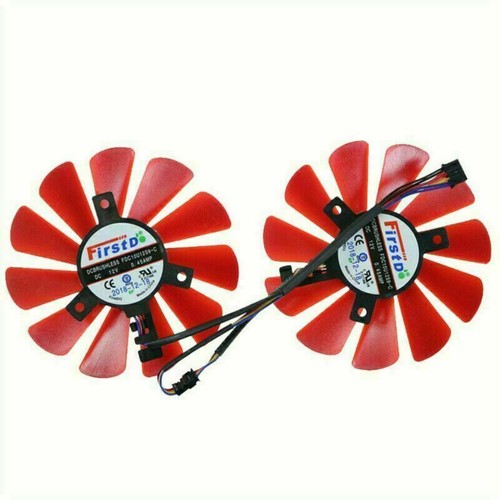 Pair 85mm Graphics Card Fan for XFX AMD Radeon RX 570 4GB GDDR5 ...