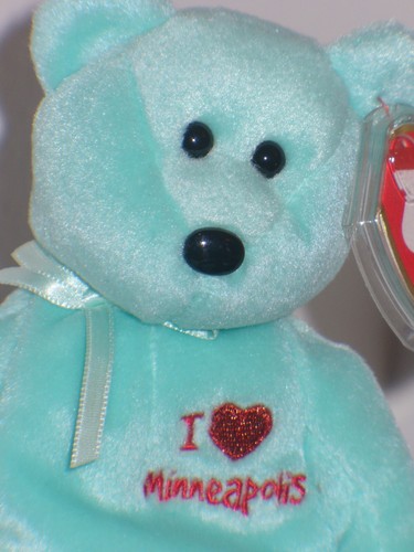 TY BEANIE BABY BEAR - I LOVE MINNEAPOLIS - HANG TAGS ATTACHED - GOOD ...
