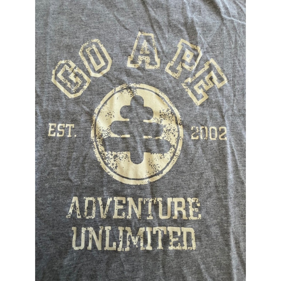 Go Ape T Shirt Men XL Grey Adventure Unlimited Live Life Adventurously ...