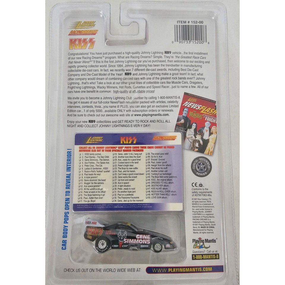 Johnny Lightning KISS Gene Simmons 1:64 Diecast Car w/ALL THE WORLD'S ...