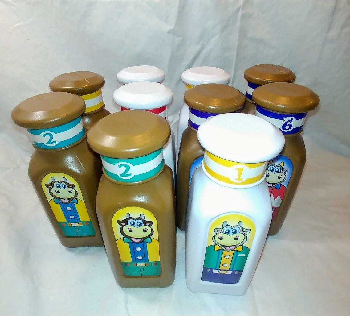 Fisher Price Barnyard Basics Bowling Cow Game 10-Bottle Pin Music Sound ...