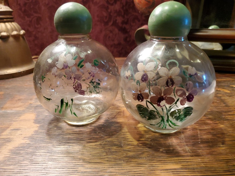Pair Abietsan Vintage Flaroma Hand Painted Devon Violets Perfume ...