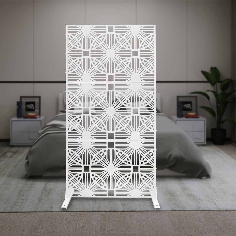 1 Panel Room Divider Screen Room Divider Panel Hollow Out Privacy Metal ...
