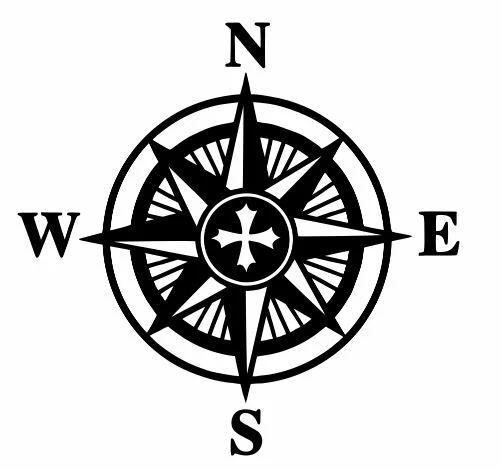 Nautical Star Compass Decal